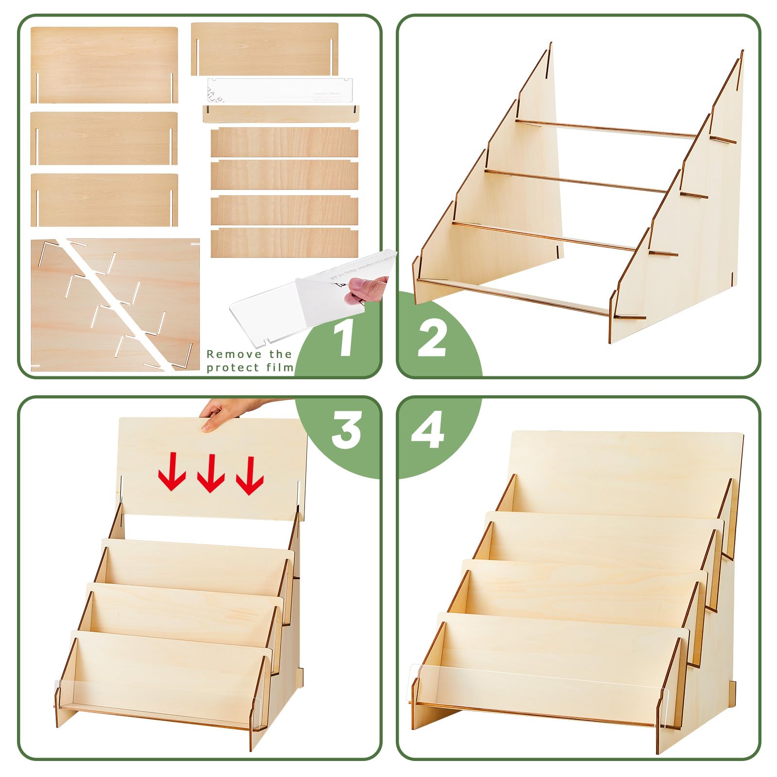 Snapklik.com : Barydat Greeting Card Display Stand Wooden Greeting Card ...