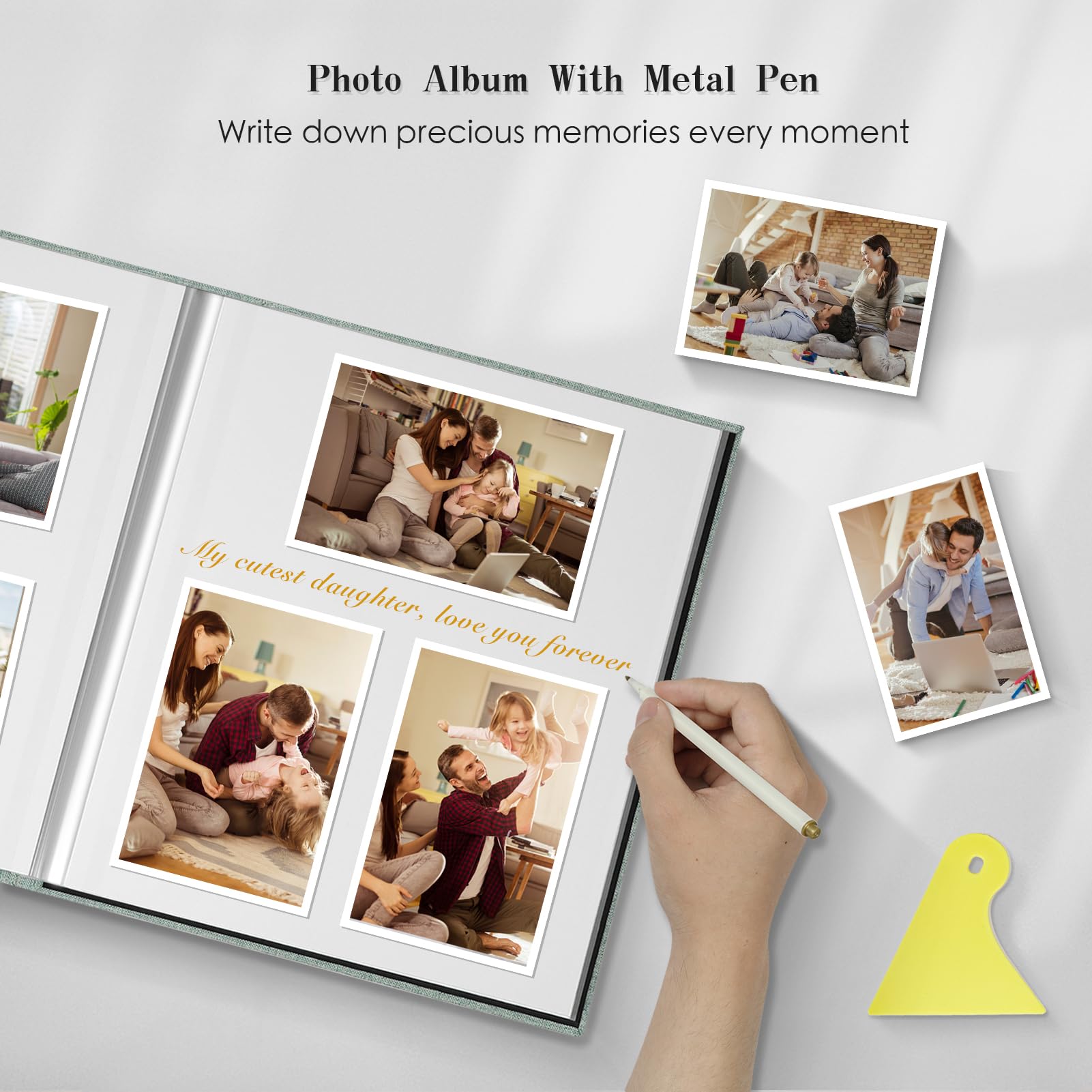 Snapklik.com : Spbapr Large Photo Album Self Adhesive Linen Cover ...