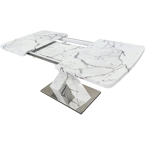 Amazon.com - SSLine Rectangular Extendable Dining Table with X-Shape ...