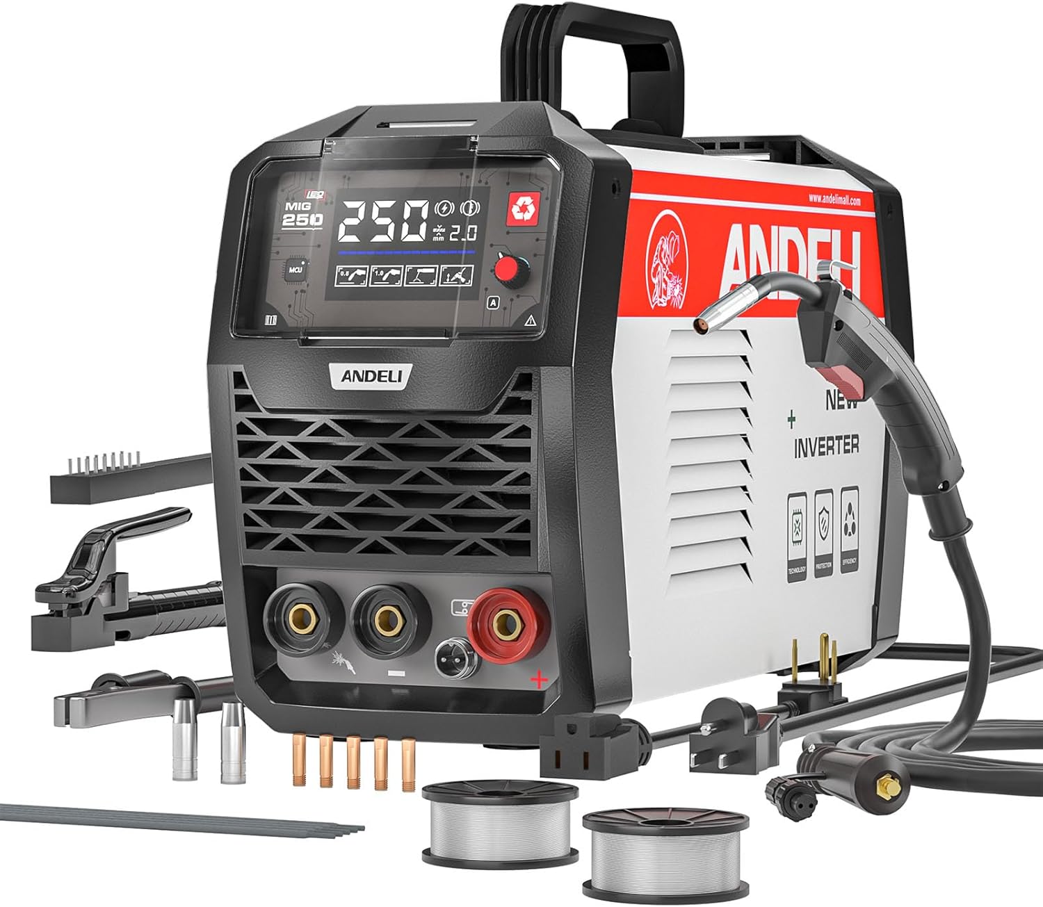 ANDELI Welding Machine 3 in 1 with LED Digital Display,120A 110V/220V ...