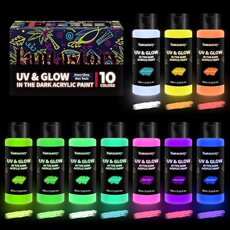 Amazon.com : Glow King Blacklight Reactive Crayons | Glow in the Dark ...