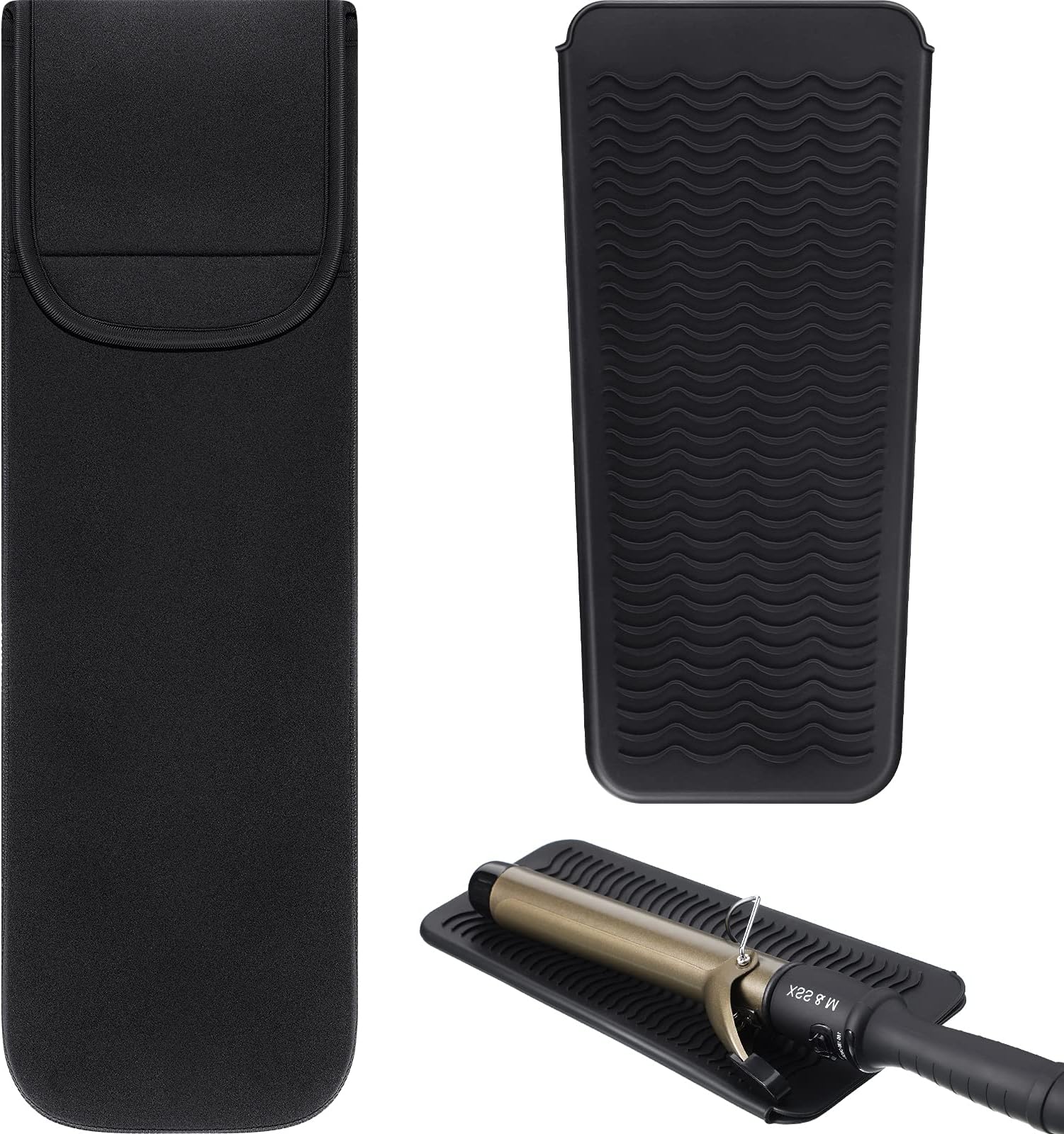 Amazon.com : Shappy 2 Pieces Flat Iron Case Heat Resistant Travel Bag ...