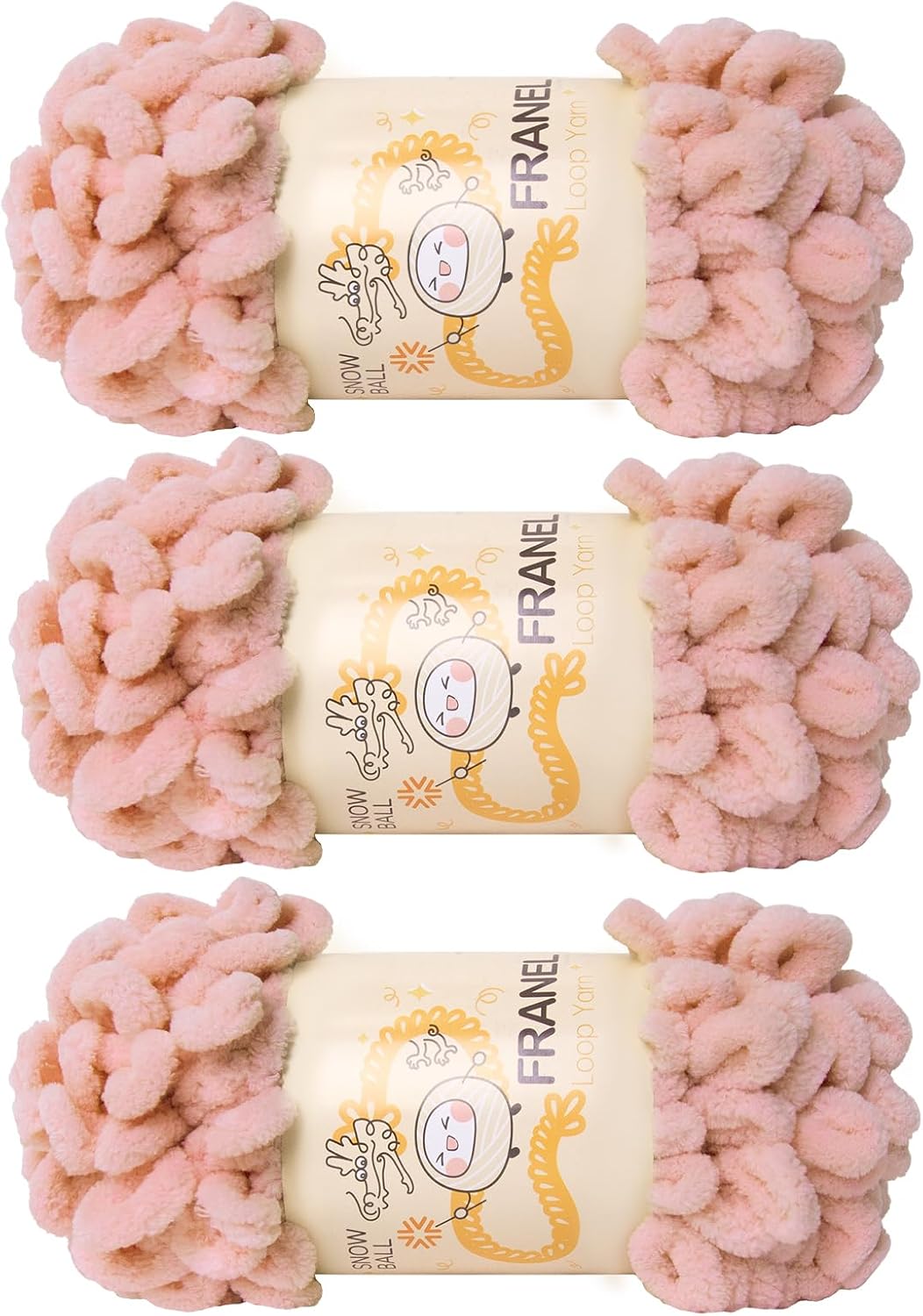 Amazon.com: Franel Loop Yarn 100% Polyester Chenille Puffy Yarn, Craft ...