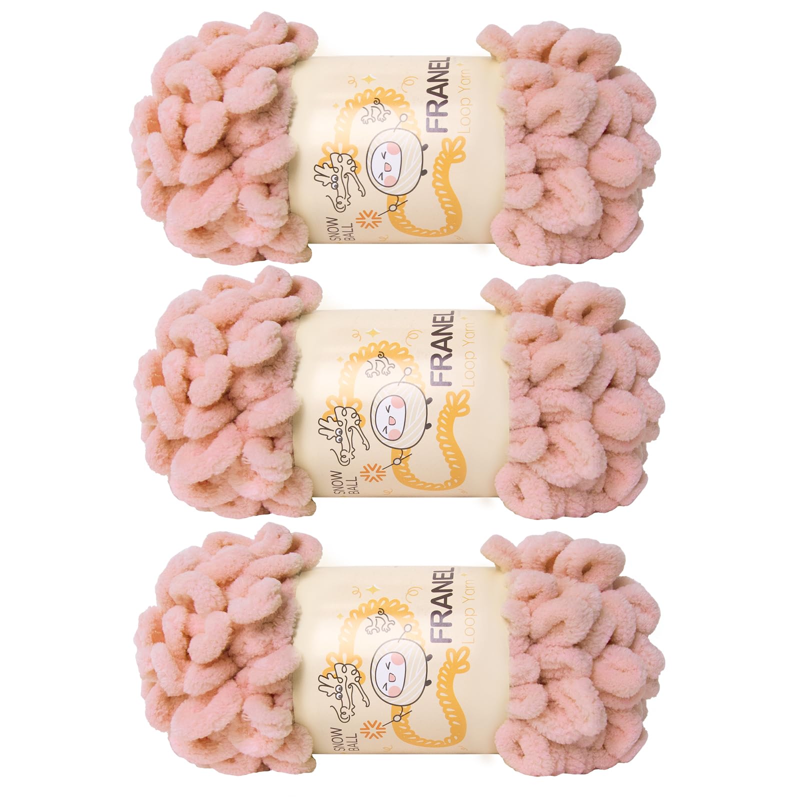 Amazon.com: Franel Loop Yarn 100% Polyester Chenille Puffy Yarn, Craft ...