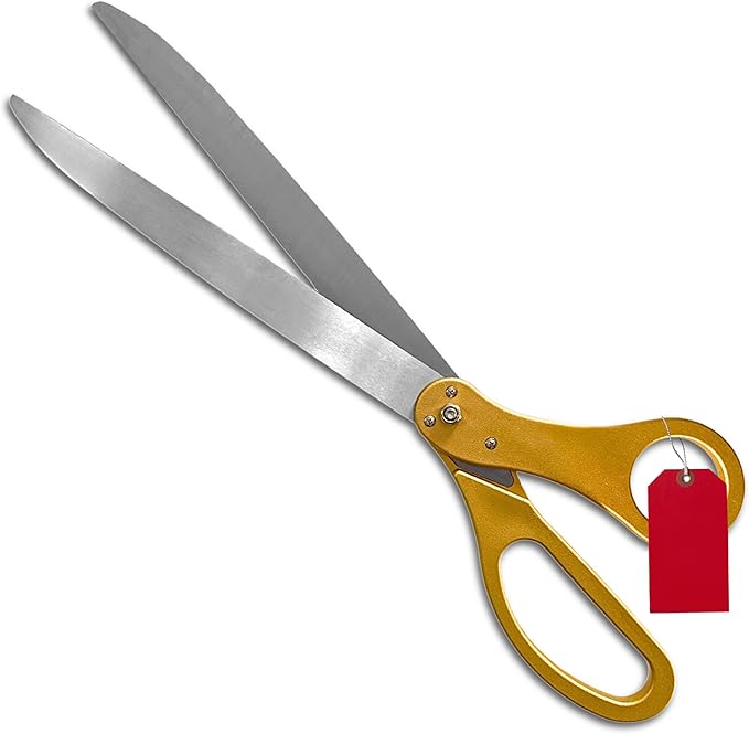 Amazon.com : Extra Large Grand Opening Scissors – 30 Inch Gold ...