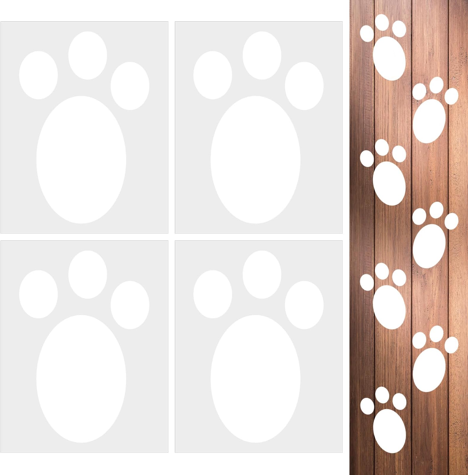 Easter Stencils Sinload Reusable Easter Bunny Footprint Stencils – 3 ...