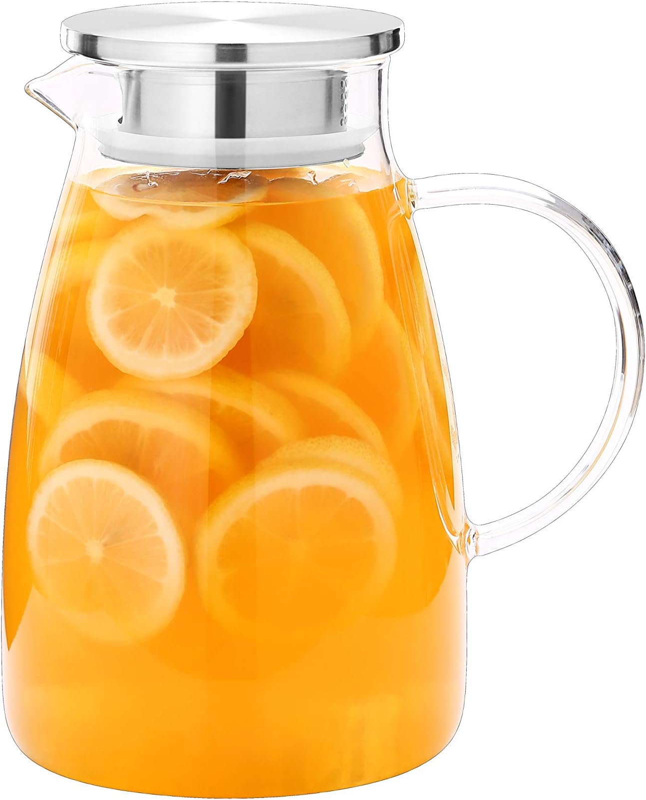 Amazon.com: Apexstone 2 Liter 68 Ounces Glass Water Pitcher with Lid ...