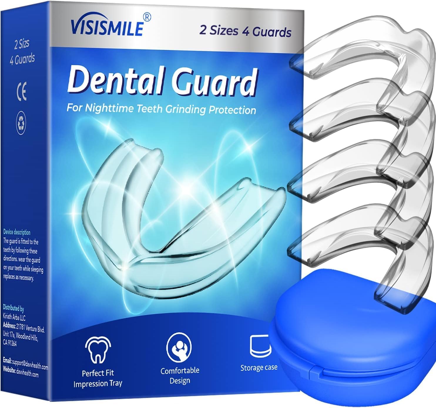 Amazon.com: Visismile Mouth Guard for Clenching Teeth at Night, Dental ...