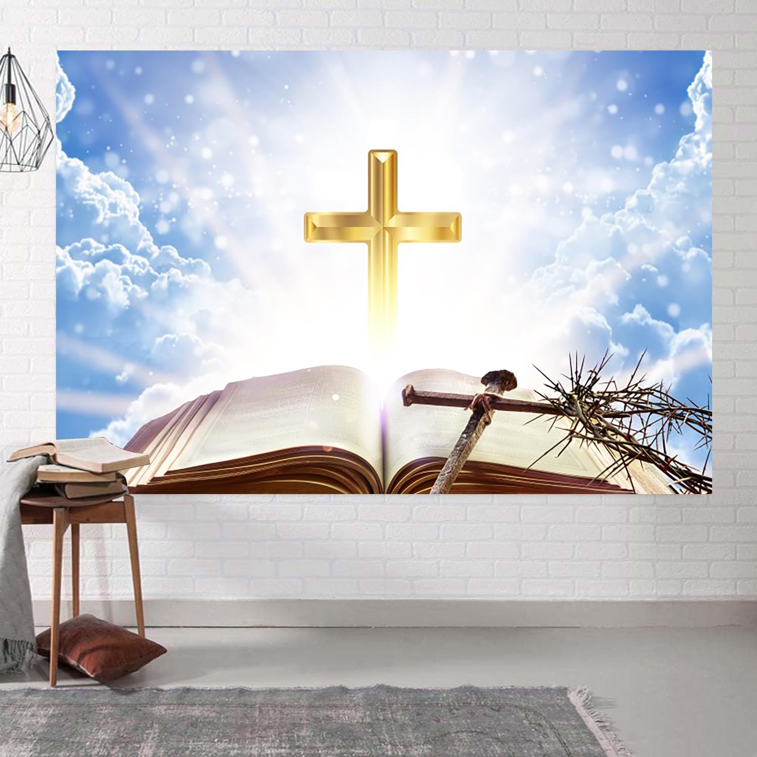 Fondos Bíblicos De La Iglesia Fondo Biblia Abierta En Campo Abierto