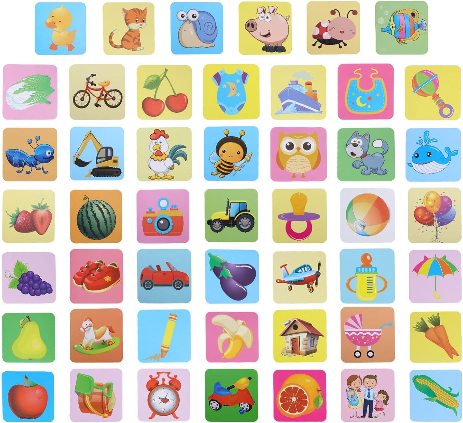 ibasenice 1 Juego Tarjeta De Estímulo Tarjetas Visuales De Bebe ...