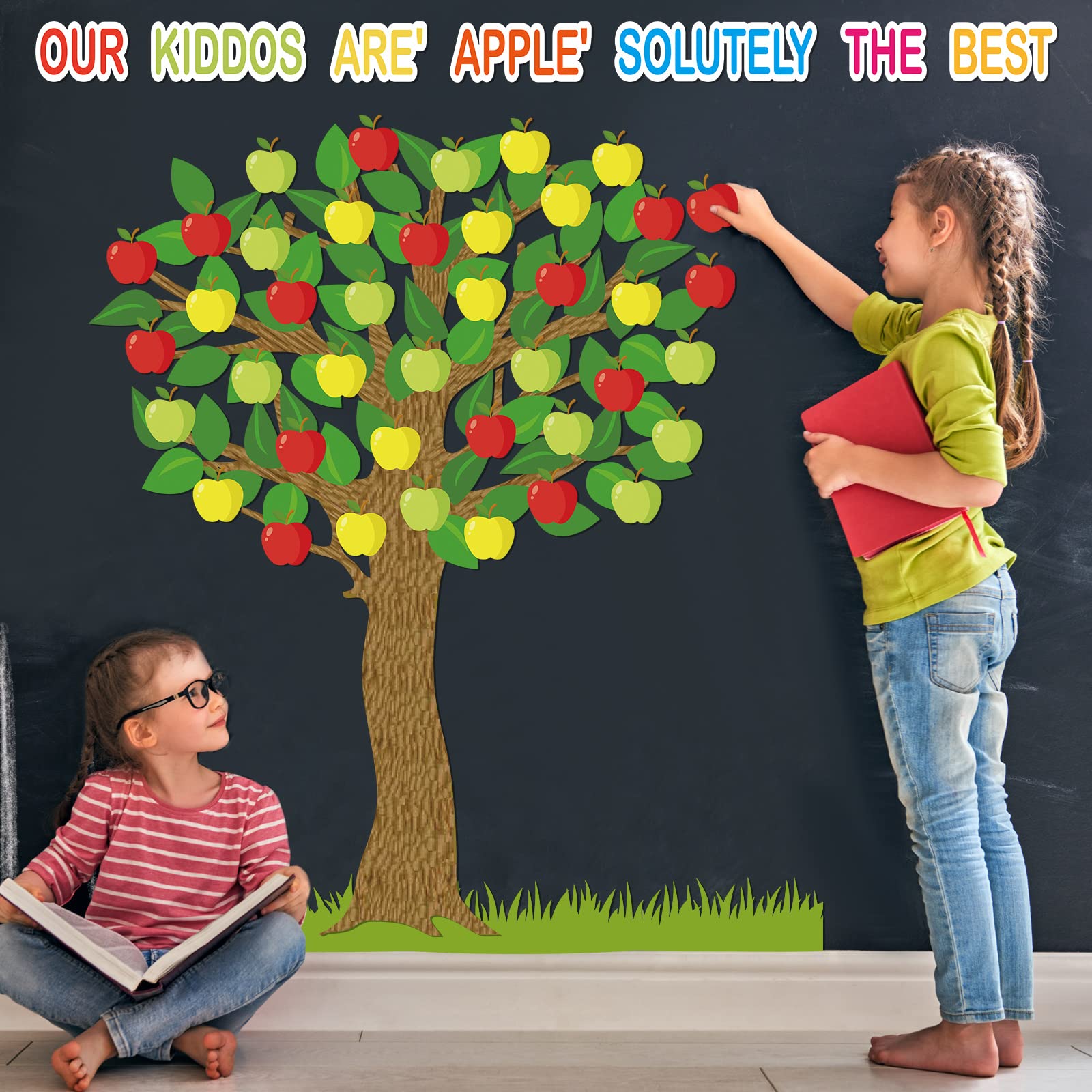 Snapklik.com : Fall Bulletin Board Decorations Set Apple Classroom Tree ...