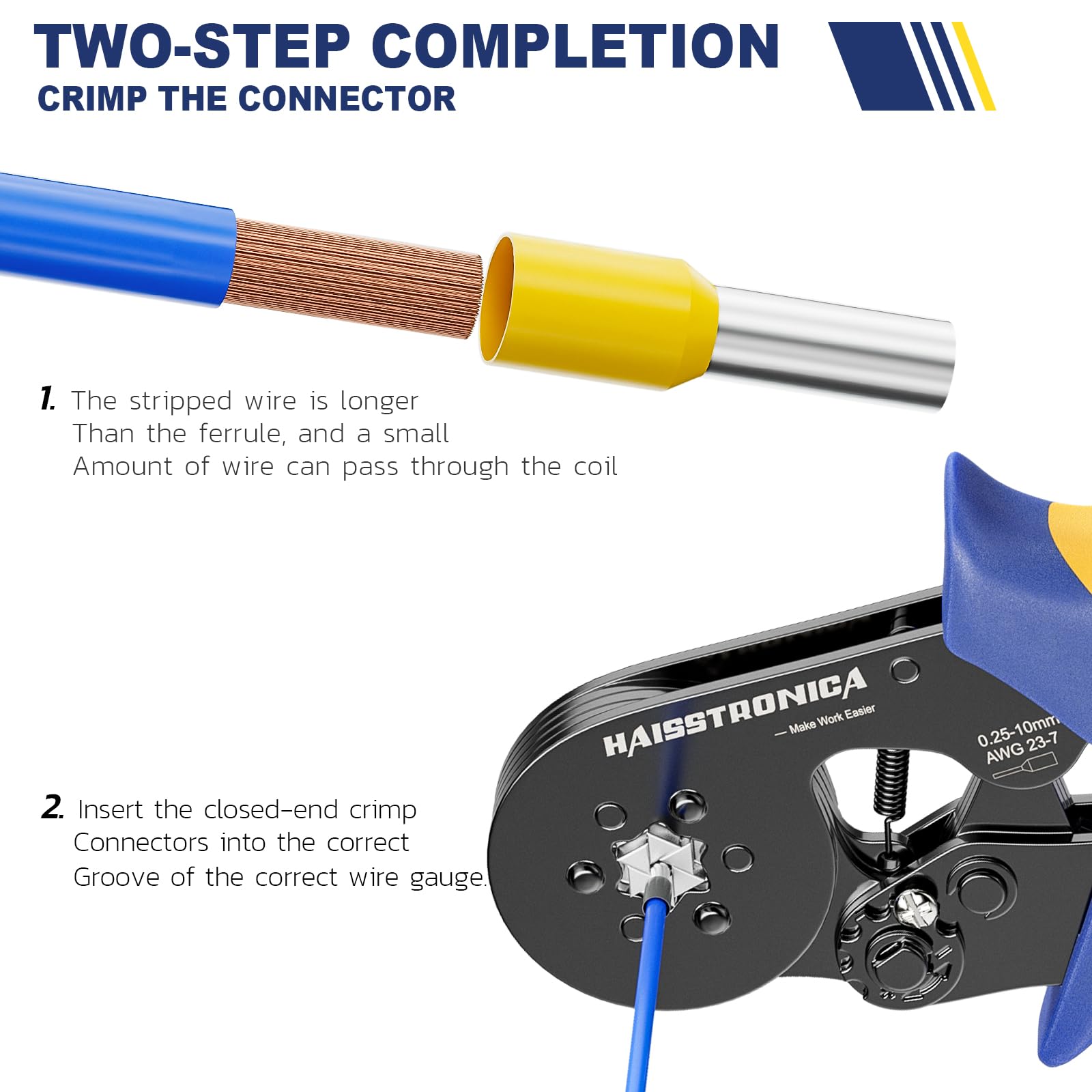 Snapklik.com : Haisstronica Ferrule Crimping Tool,Hexagonal Sawtooth ...