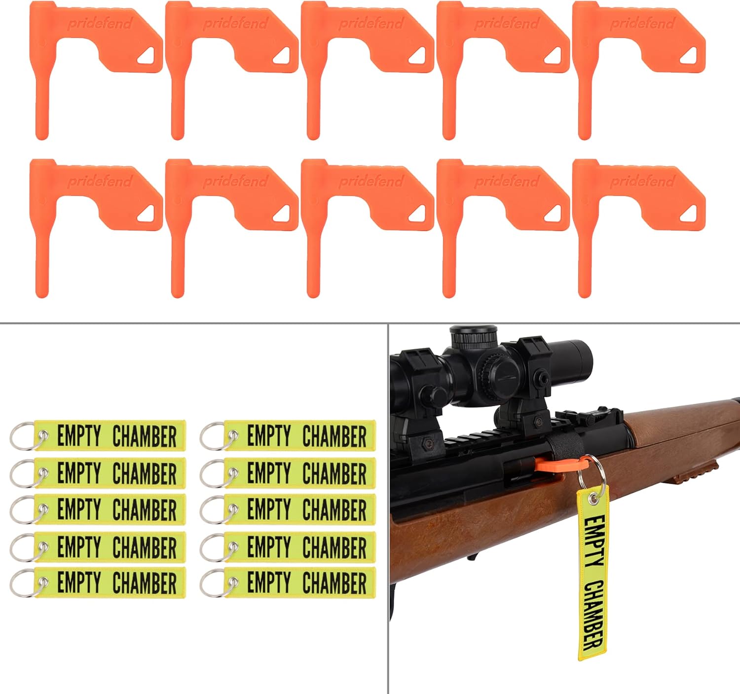Boosteady 10 Pack Chamber Safety Flag for Rifle Handgun Shotgun with ...