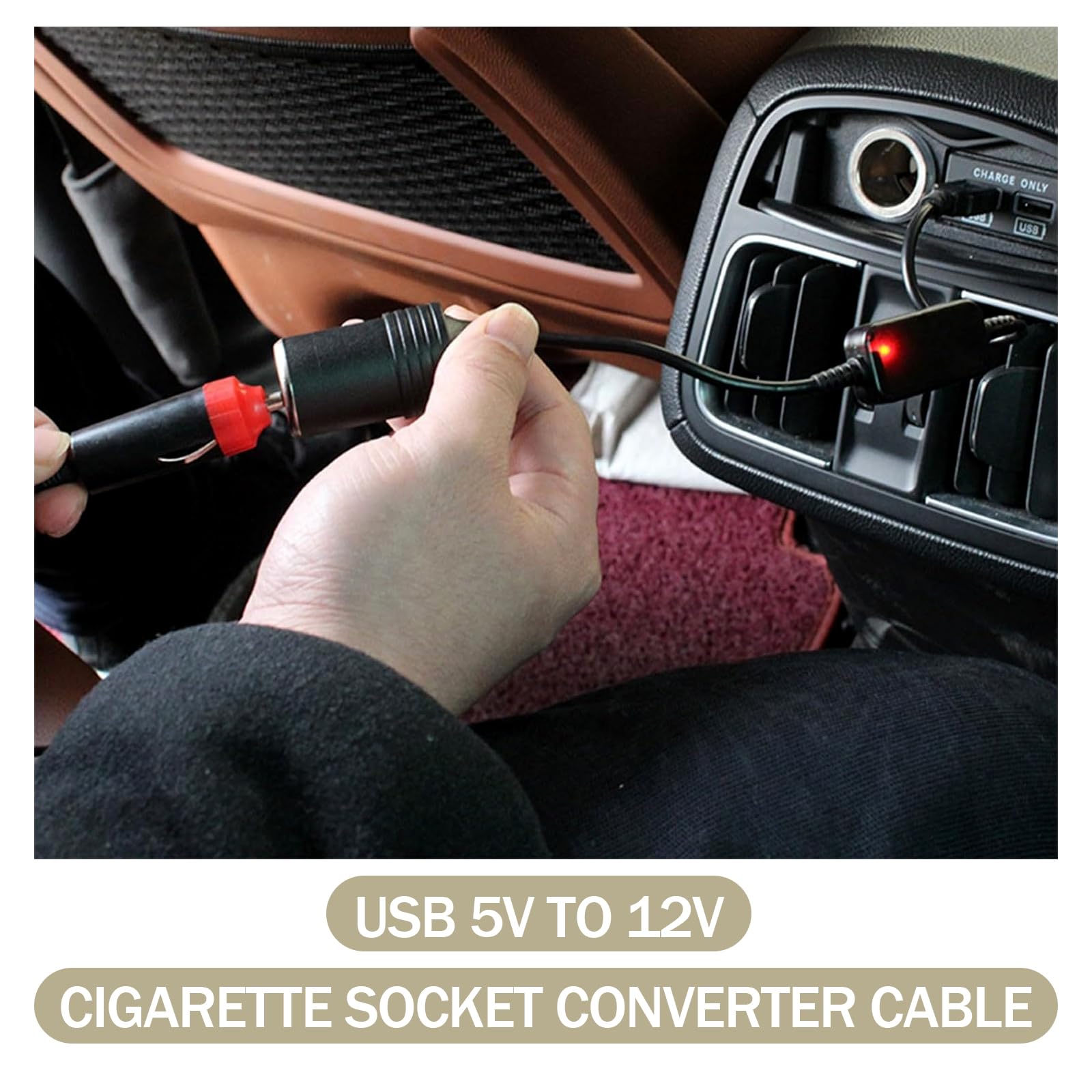 Snapklik.com : Sumjig 1 Pack Car Cigarette Lighter Boost Cable, 5V To ...