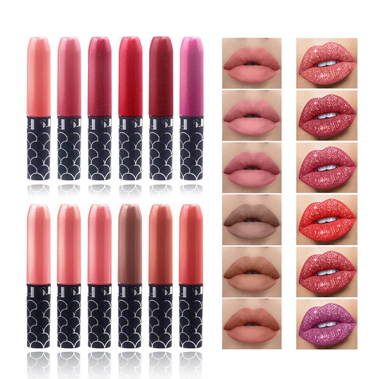 Amazon.com : Joyeee Lip Gloss Set, 6 Matte Non-Stick Cup Lipstick with ...