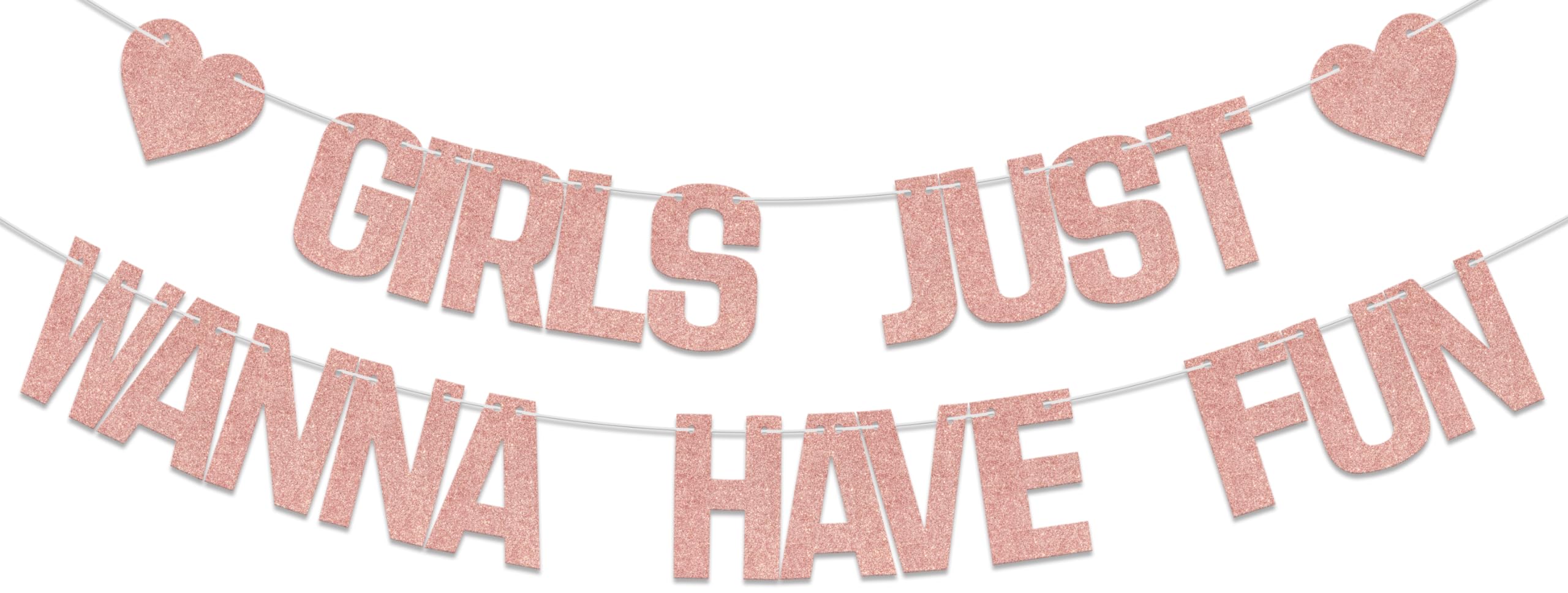 Amazon.com: WFKLDF Girls Just Wanna Have Fun Banner Party Decorations ...