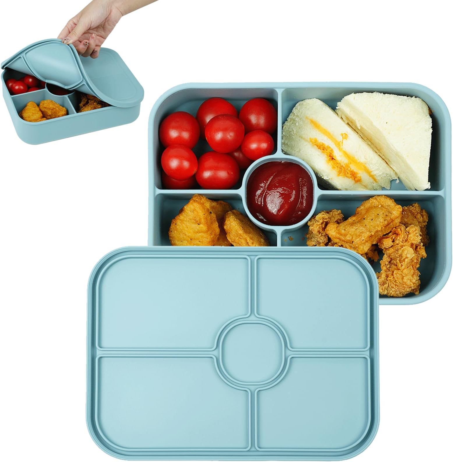 Amazon.com: Sinnsally Lonchera Bento para adultos con compartimentos ...