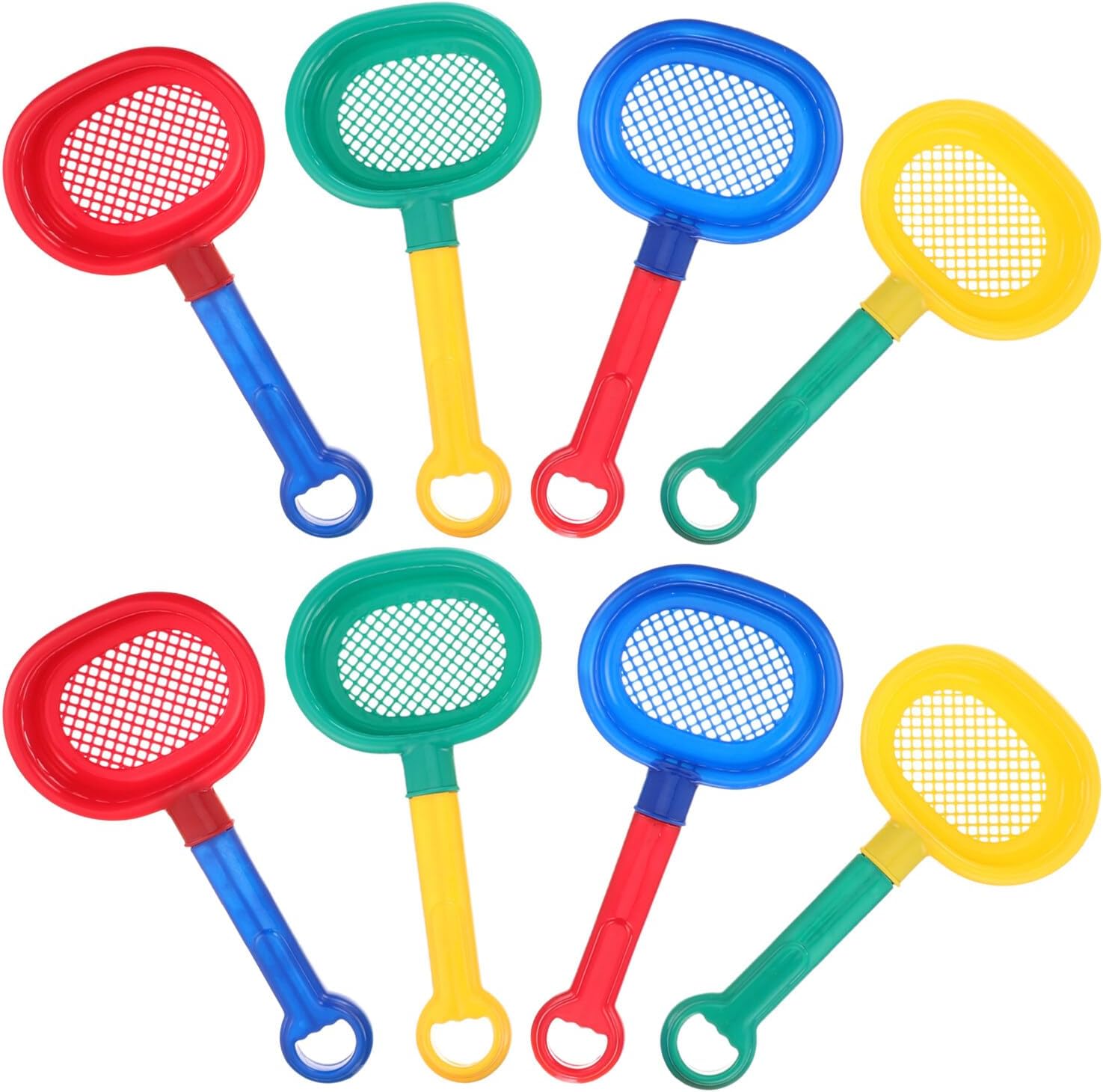 TOYANDONA Plastic Sand Sifter Shovels 8pcs Colorful Beach Sand Sieves ...