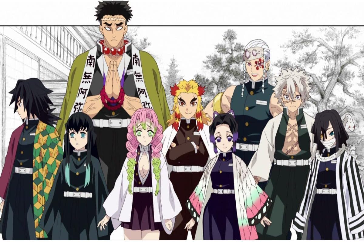 Amazon.com: Demon Slayer Poster Every Hashira In Wall Art Canvas Print ...