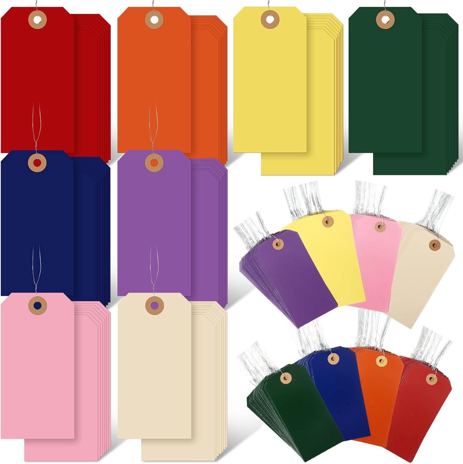 Amazon.com : Gueevin 400 Pcs Manila Tags Shipping Tags with Reinforced ...