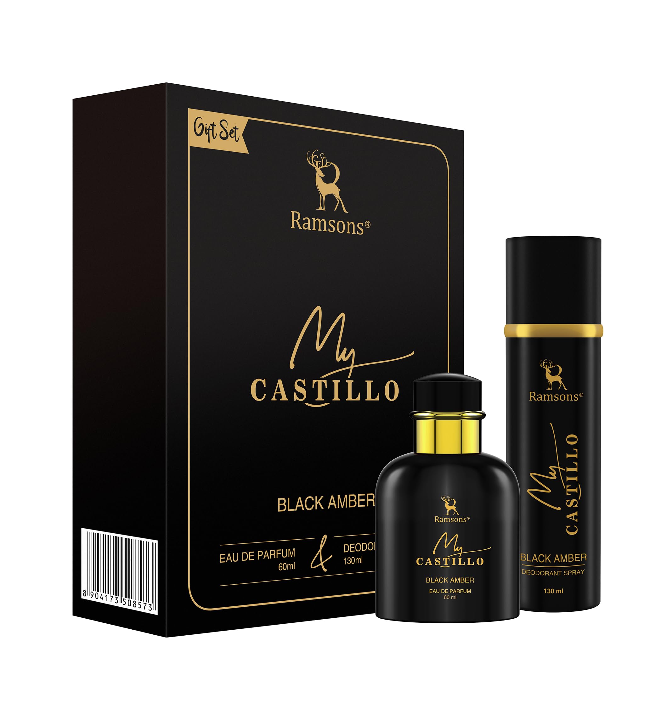 Buy RAMSONS My Castillo Gift Sets Black Amber Eau De Parfum (60ml ...