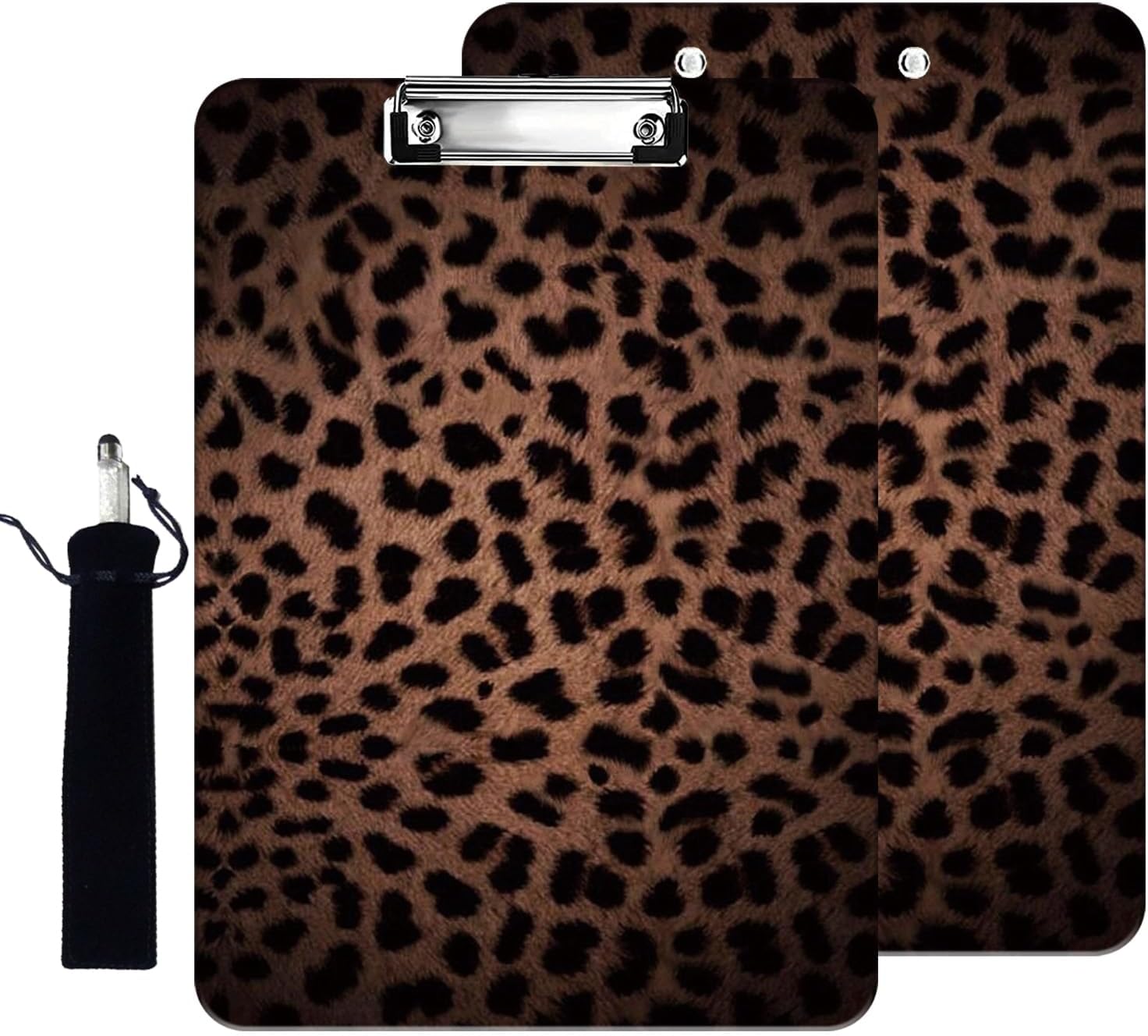 Amazon.com: Leopard Print Plastic A4 Clipboard and Pen Bag Combination ...