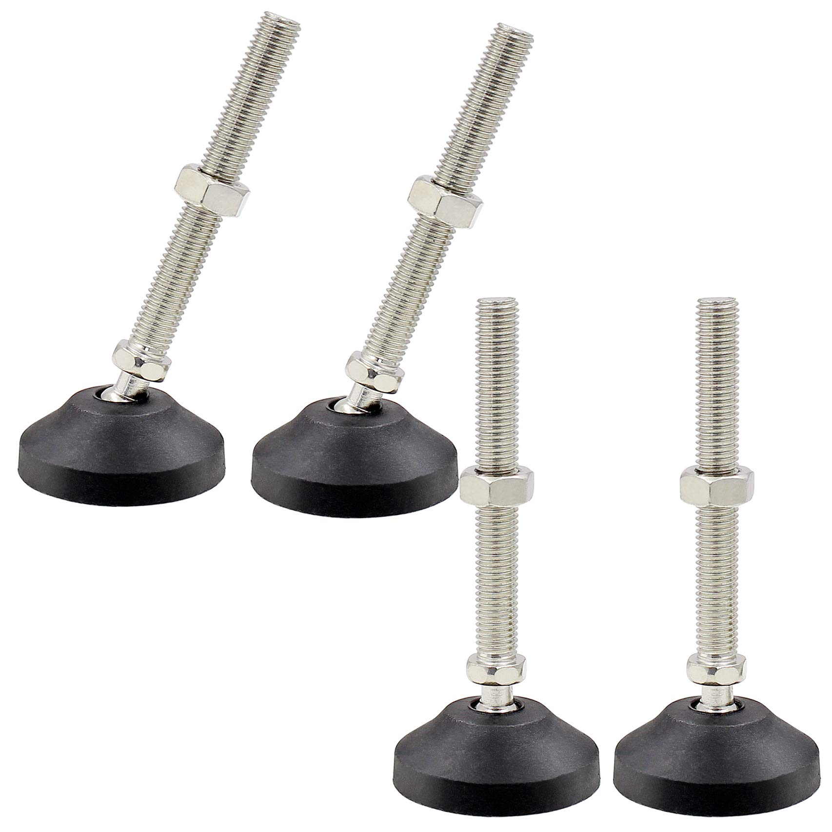 Buy Furcoitur 4Pcs Swivel Furniture Leg Levelers, M12 Thread x 3.93 ...