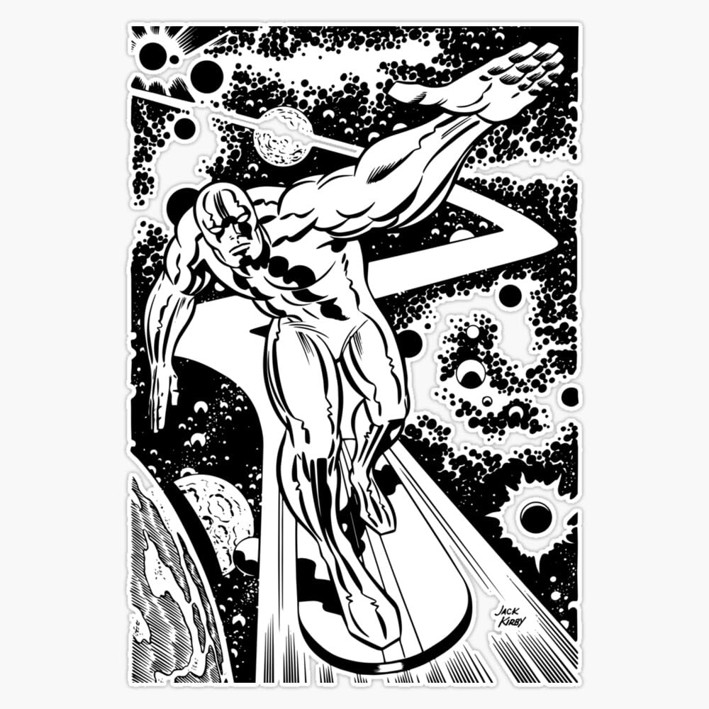 Amazon.com: Silver Surfer Sticker Bumper Sticker Vinyl Decal 5 ...