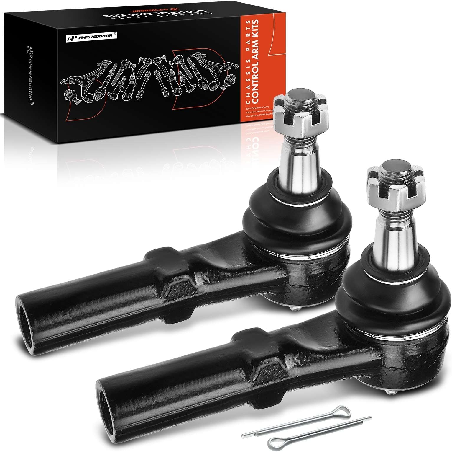 Amazon.com: A-Premium 2 x Front Outer Tie Rod Ends, Compatible with ...