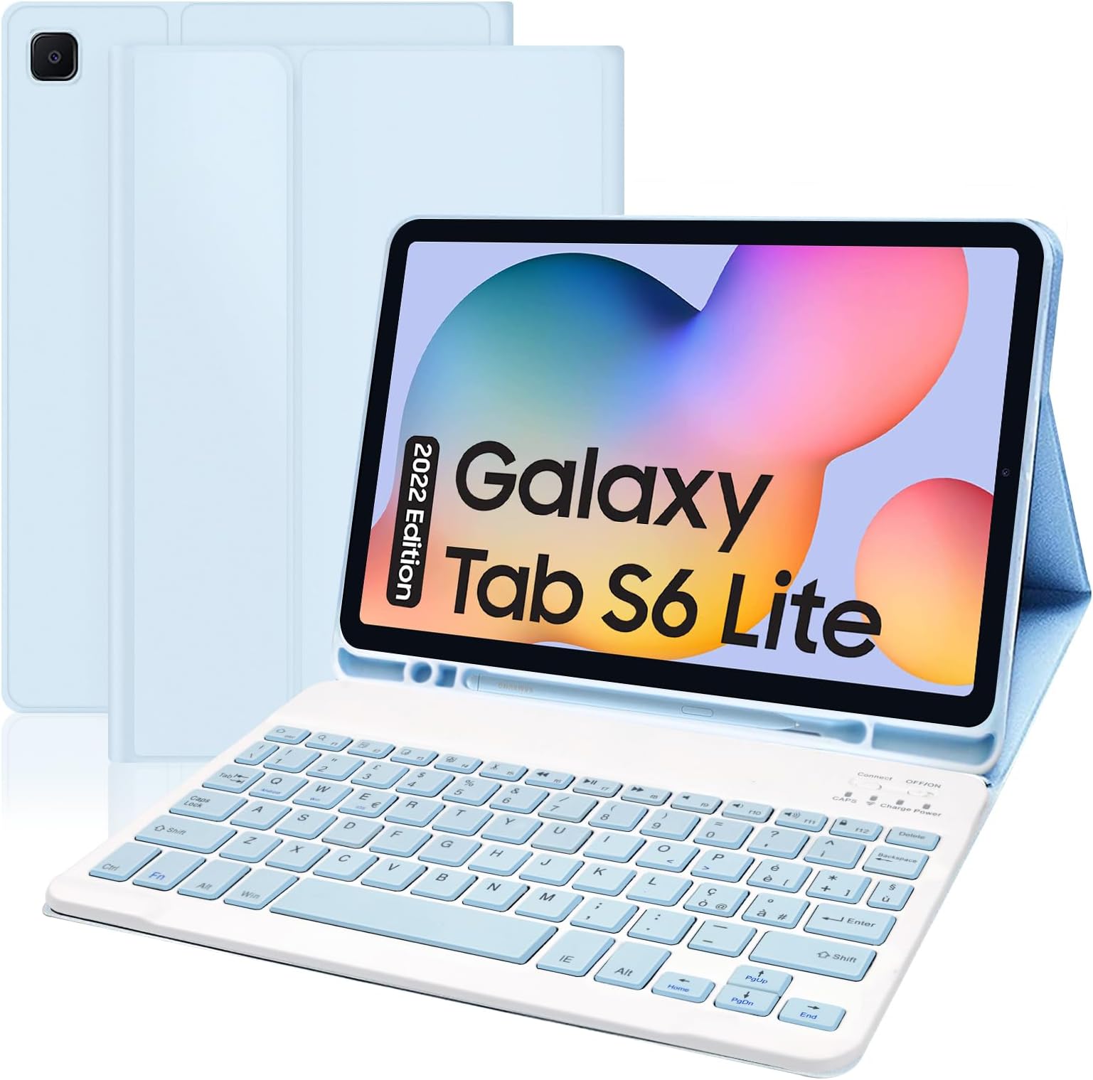 Tastiera Tablet Samsung S6 lite, Custodia con Italiano QWERTY Tastiera ...