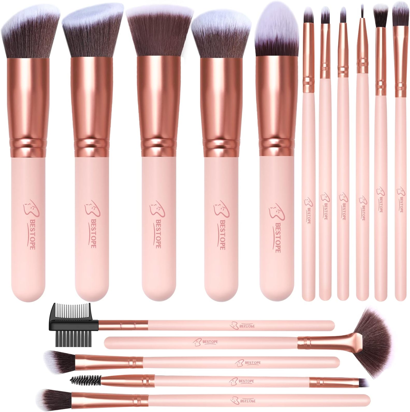 Amazon.com: Makeup Brushes Makeup Brush Set, BESTOPE PRO Makeup Brushes ...
