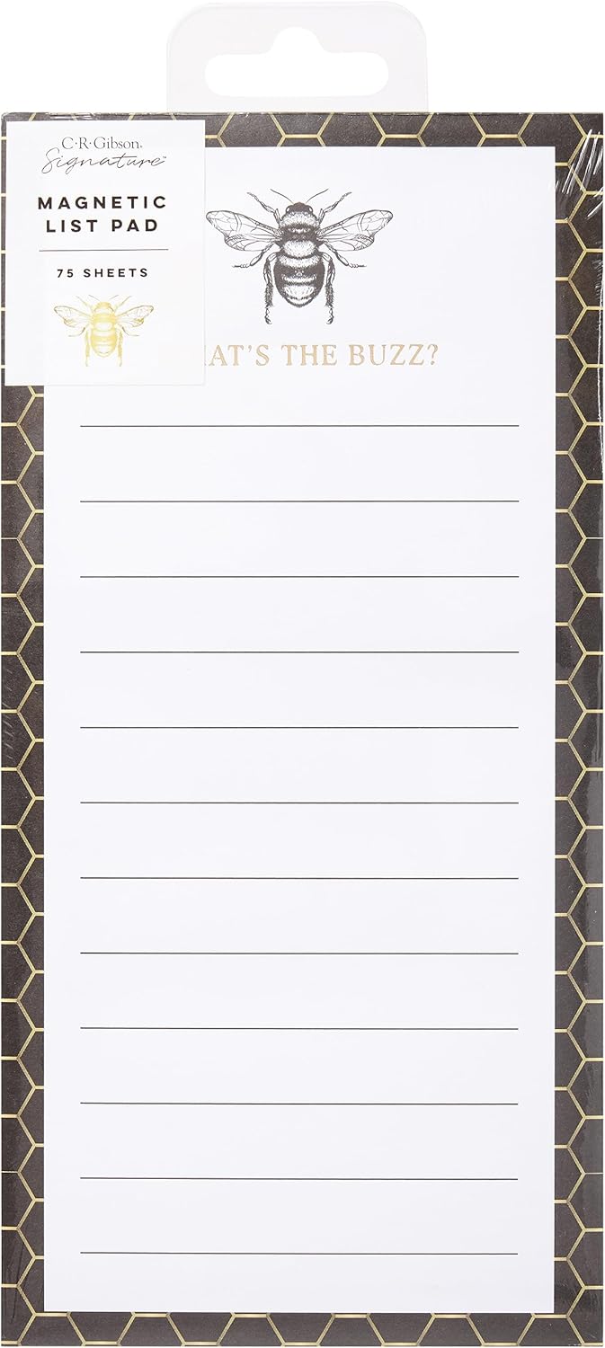 Amazon.com: C.R. Gibson Honeycomb Hive 'What's The Buzz' Magnetic Note ...