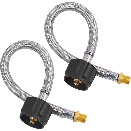 Amazon.com : GasSaf 12 inch RV Propane Hose Stainless Steel Braid ...