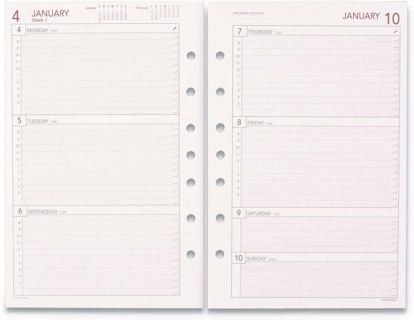 Amazon.com : DRN061285Y - DAY RUNNER,INC. Recycled Weekly Planning ...