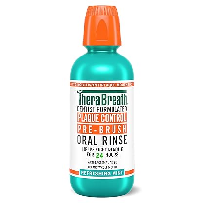 Amazon.com : TheraBreath Plaque Control Pre-Brush Oral Rinse ...