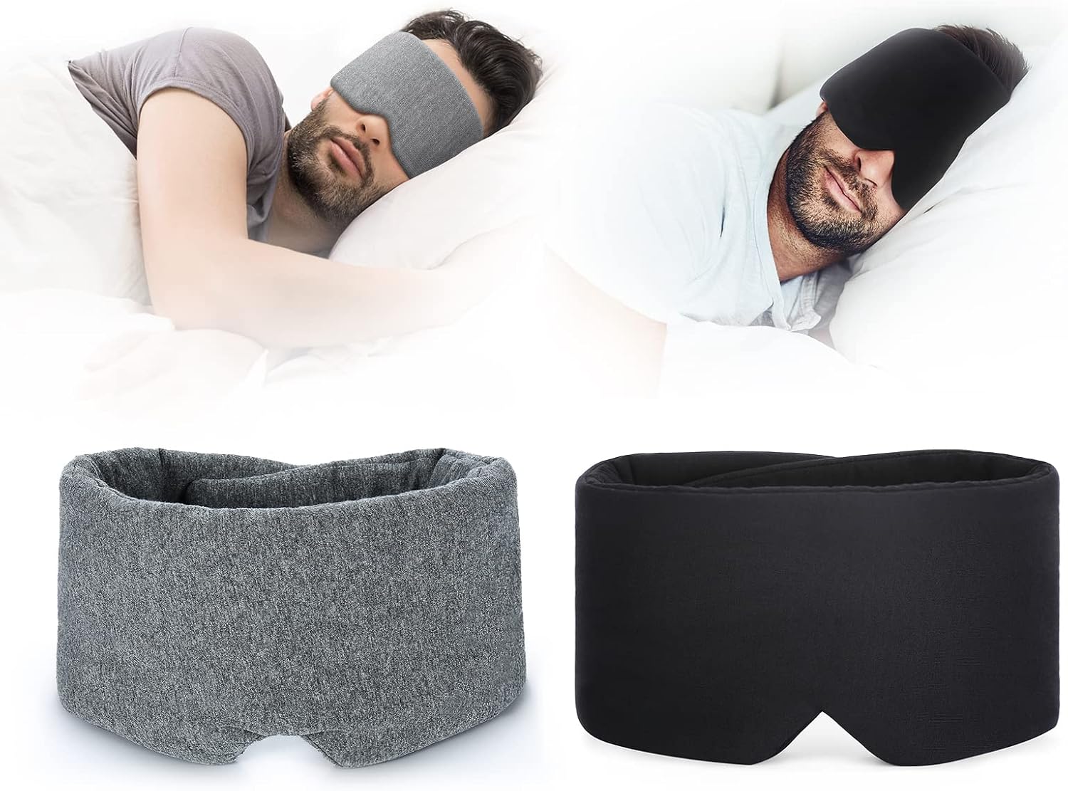 Amazon.com: FRESHME Sleep Mask Blackout - Handmade Cotton Sleep Mask ...