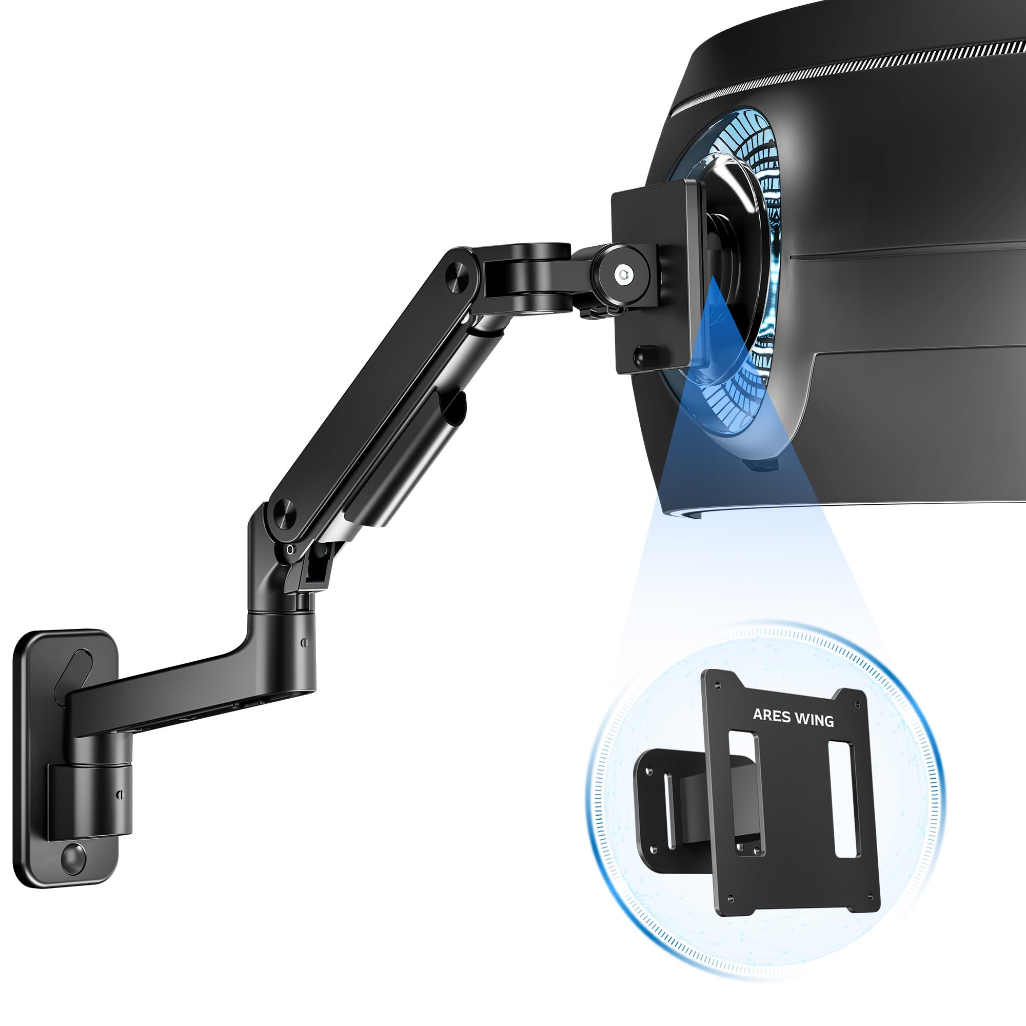 Amazon.com: ARES WING Wall Mount Monitor Arm & VESA Adapter for Samsung ...