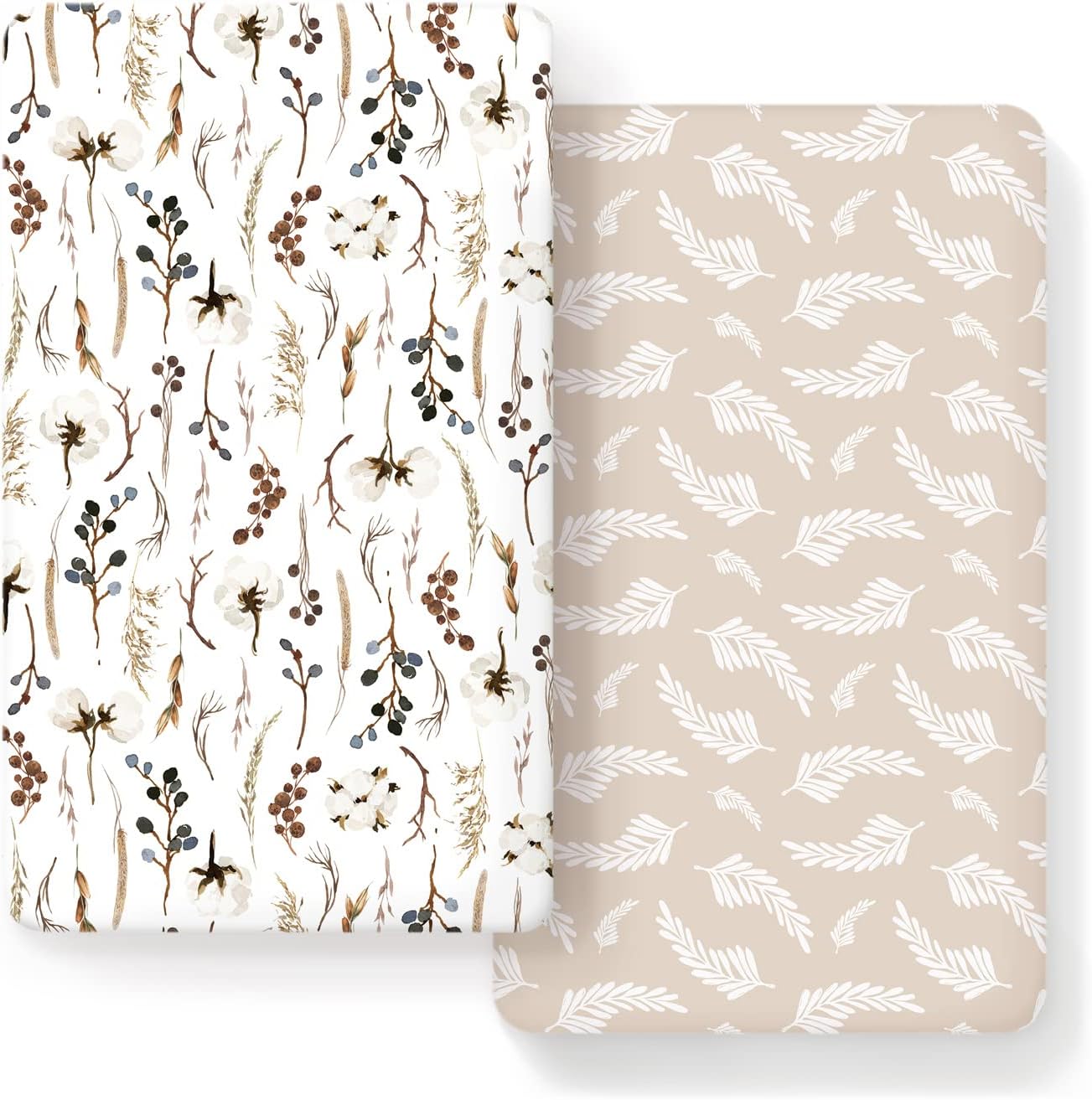 Amazon.com : Stretch Ultra Soft Jersey Knit Fitted Crib Sheets Set 2 ...