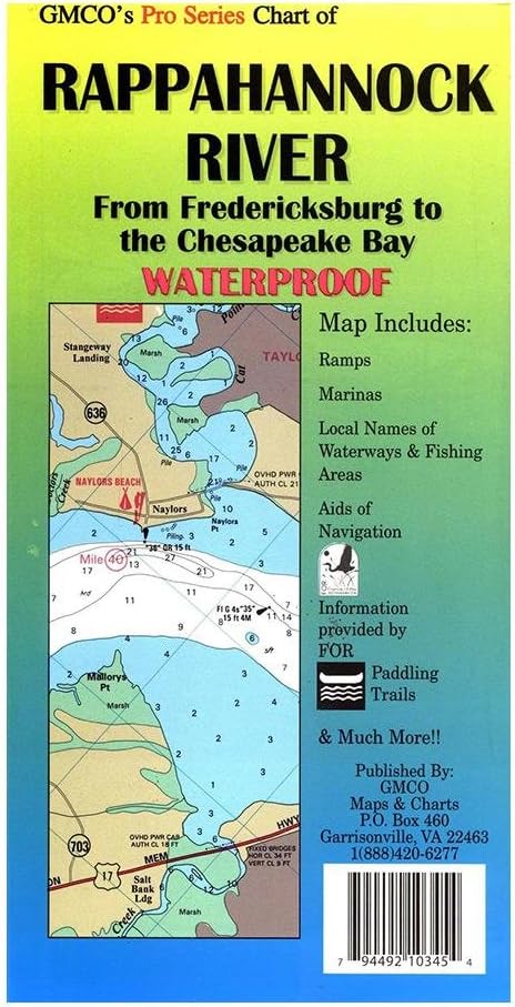 Amazon.co.jp: GMCO 10305PS Rappahannock River Map by GMCO : スポーツ＆アウトドア