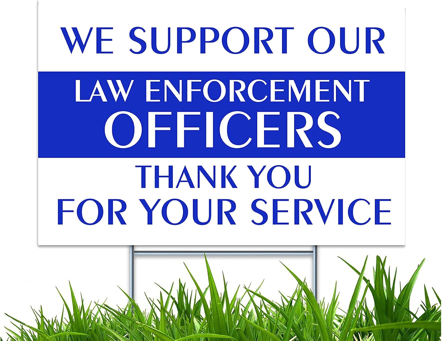 Amazon.com : HERYNLRN Yard Sign with H-Frame Stakes We Support Our Law ...