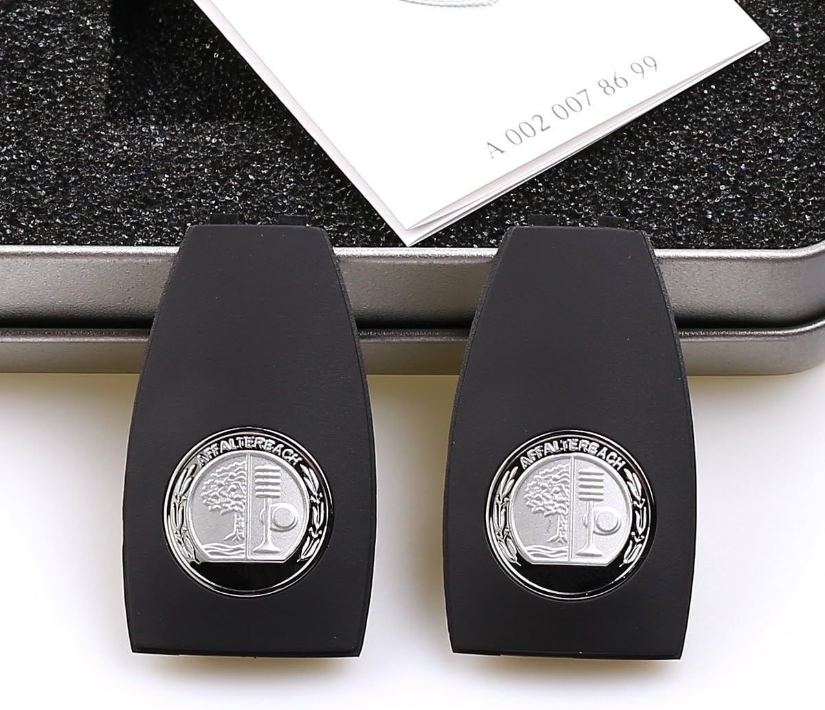 Reyann 2 Pcs Metallabzeichen-Schlüssel-Abdeckung für Mercedes-Benz AMG ...