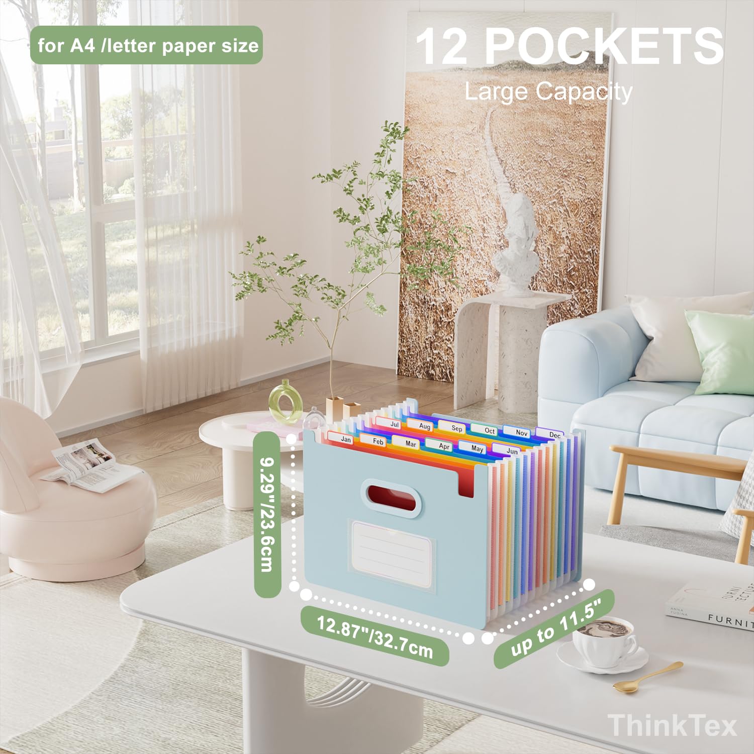 Snapklik.com : ThinkTex Accordion File Organizer, 12 - Pocket Expanding ...