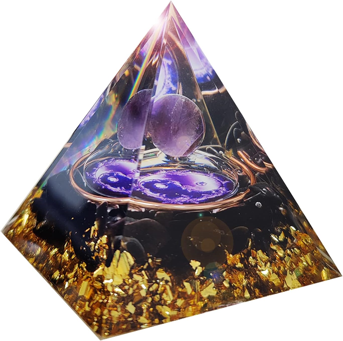 Amazon.com: Handmade Orgone Pyramid Kit Obsidian Amethyst Crystals ...