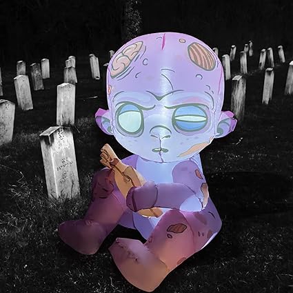 Amazon.com: COMIN Halloween Inflatable 3FT Zombie Baby with Built-in ...