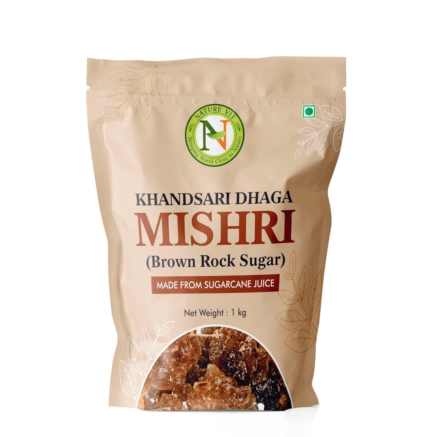 NatureVit Khandsari Dhaga Mishri 1 Kg | Pure Threaded Rock Sugar ...