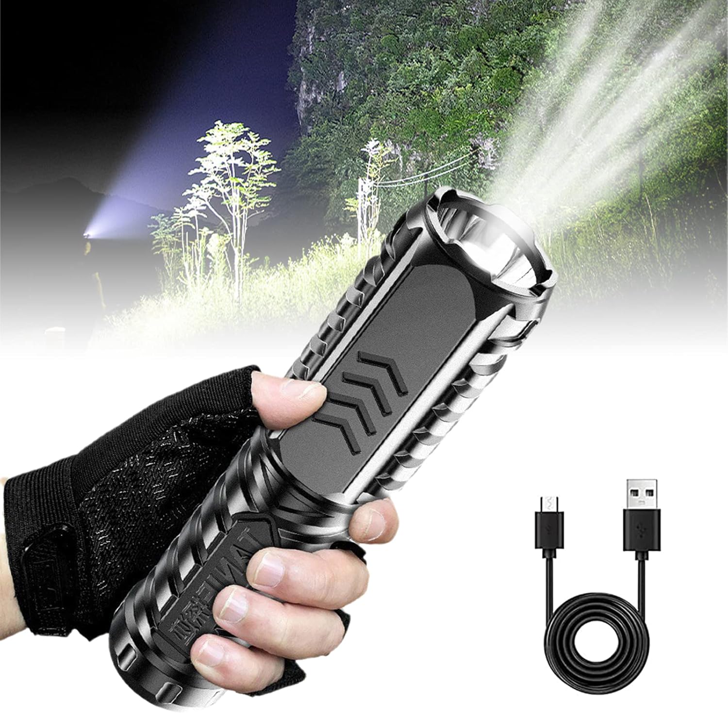ikoopetu Special Forces Strong Light Flashlight,Super Bright ...