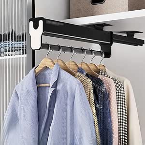 Amazon.co.jp: Retractable Wardrobe Drawer Rod Wardrobe, Drawer Rail ...