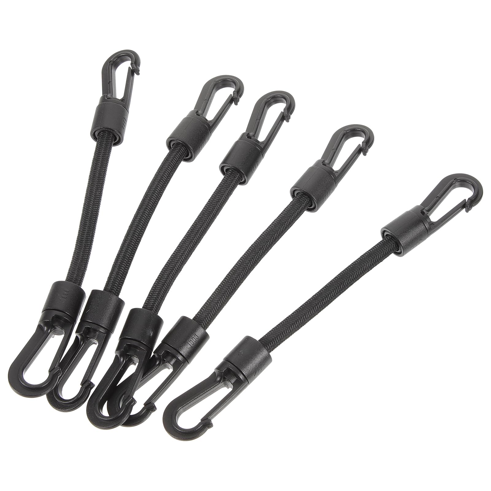 SUPVOX 5pcs Heavy Duty Elastic Bungee Cords with Carabiner and Deck ...
