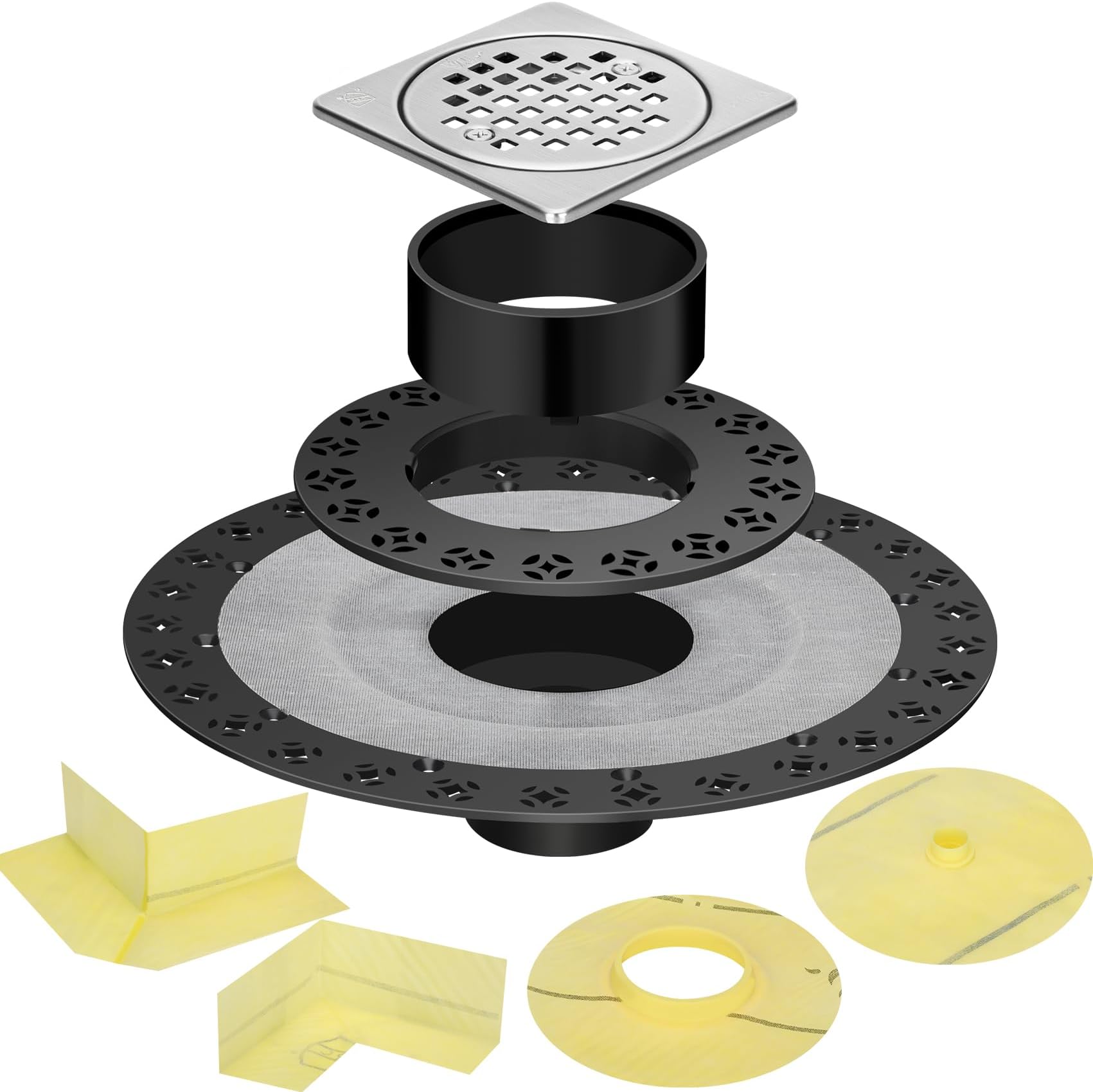 Shower Floor Drain Flange Kit Compatible with Schluter Systems kerdi ...