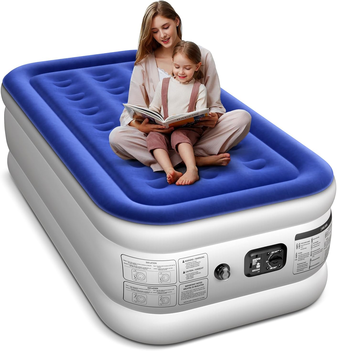 Amazon.com: SULDUO Twin Air Mattress with Built in Pump Raised Bed, 18 ...